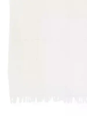 D'ANIELLO Check Fringed Scarf