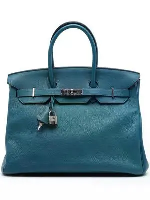 Hermès 2012 Togo Birkin Retourne 35 Handbag - Blue
