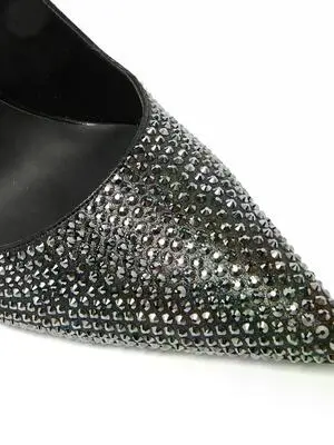 LE SILLA Embellished Stiletto Pumps With Ankle Ties - Black