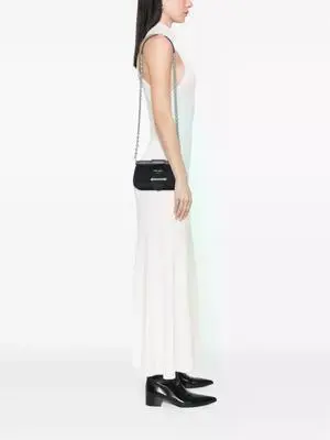 Prada 2018-2026 Saffiano And City Calf Sidonie Crossbody Bag - Black