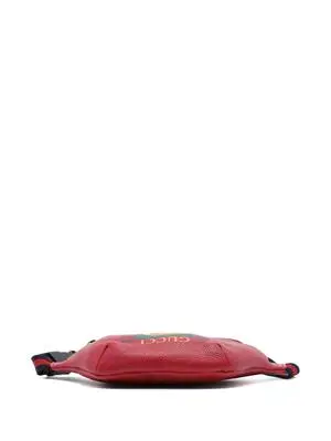 Gucci Grained Calfskin Web Logo Belt Bag
