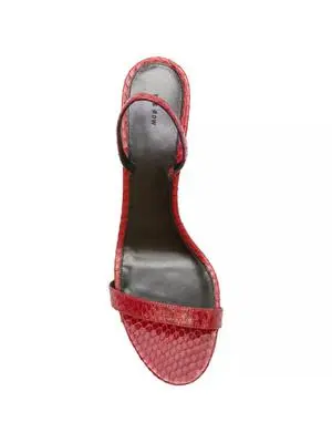 THE ROW Ella Snakeskin-effect Slingback Sandals