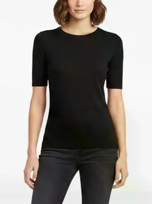 Theory Knit Crew-neck T-shirt - Black