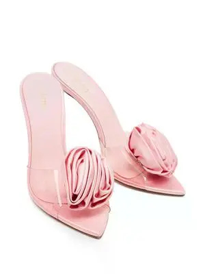 LE SILLA Rosette Detail Pointed-toe Stiletto Sandals - Pink