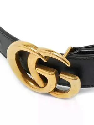Gucci Gg Marmont Buckle Belt - Black