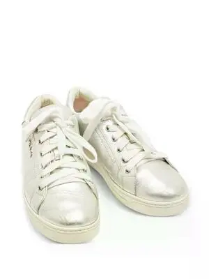 Prada Tone Metallic Leather Lace-up Sneakers