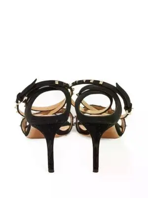Valentino Garavani Rockstud Ankle-strap Heeled Sandals - Black