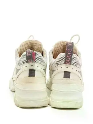 Gucci Flashtrek Lace-up Sneakers With Mesh Panels - Neutrals