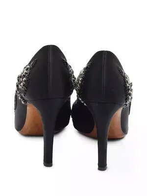 Moschino Embellished Satin Heeled Pumps