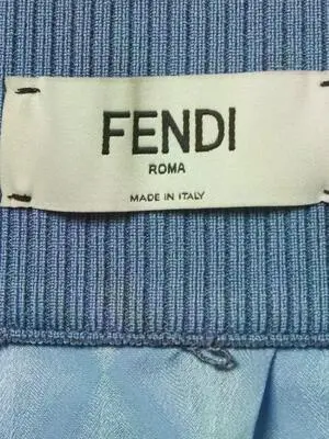 Fendi Jacquard Pleated Midi Skirt