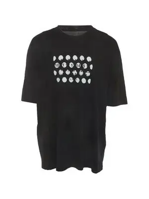 MAISON MARGIELA Punched-hole Oversized T-shirt - Black