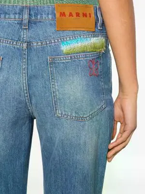 Marni Mohair Detail Straight-leg Jeans