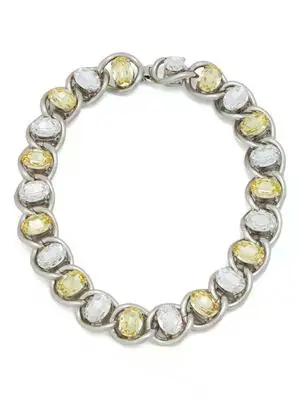 Marni Crystal-embellished Chain Necklace - Silver
