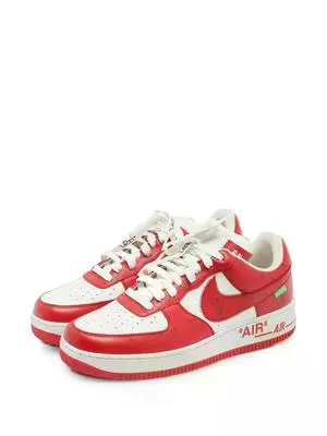 LOUIS VUITTON X Nike Air Force 1 Monogram Lace-up Sneakers - Red