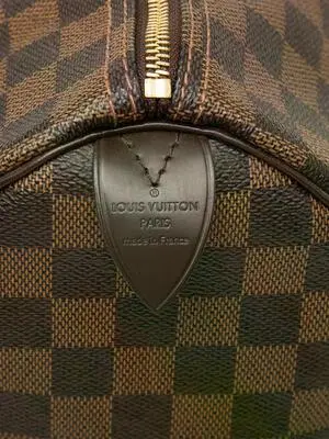 LOUIS VUITTON 2010 Damier Ebene Speedy 35 Boston Bag