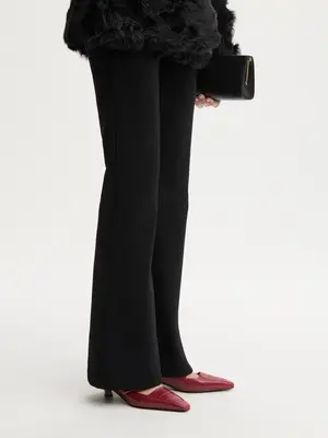 BY MALENE BIRGER Vilesa Flared Stretch Trousers - Black
