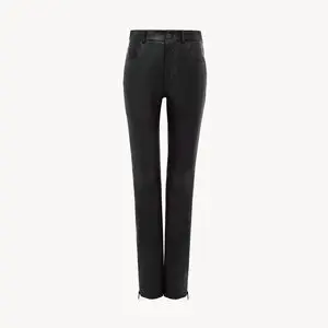 Chloé Slim Trousers In Leather - Black