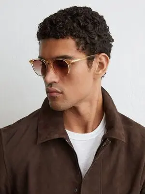 MESSYWEEKEND Round-frame Sunes, Beige & Brown Beige/brown