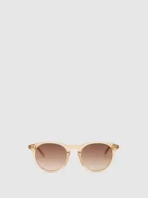 MESSYWEEKEND Round-frame Sunes, Beige - Beige/brown