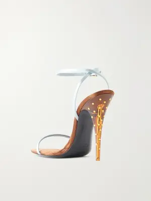 Saint Laurent Ivresse 110 Crystal-embellished Satin Sandals
