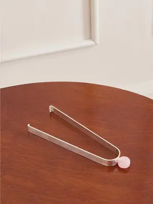 NATALIA CRIADO Plated And Quartz Ice Tongs - Silver