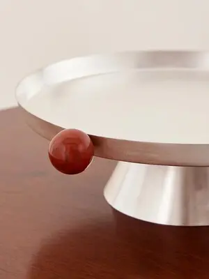 NATALIA CRIADO Plated And Stone Cake Stand