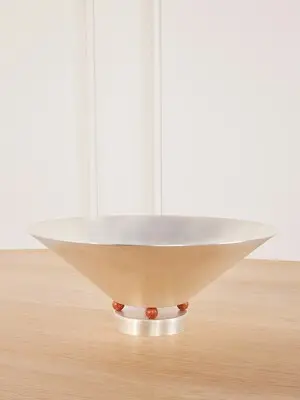 NATALIA CRIADO Thysia -plated And Red Jasper Bowl - Silver