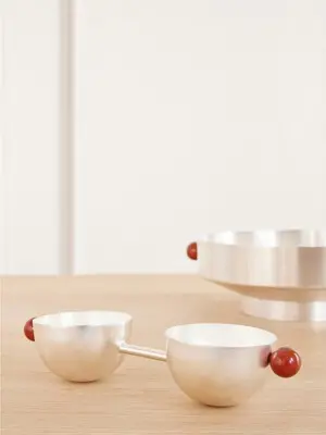 NATALIA CRIADO Double Aperitivo -plated And Stone Bowls