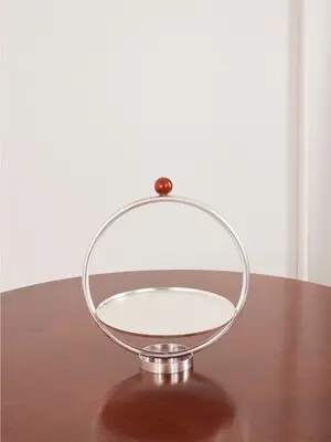 NATALIA CRIADO Redonda -plated And Stone Cake Stand - Silver