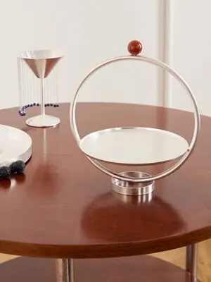 NATALIA CRIADO Redonda -plated And Stone Cake Stand