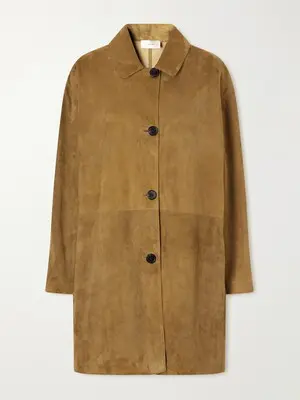 THE ROW Damir Suede Coat - Neutrals