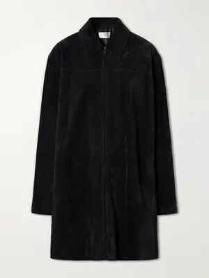 THE ROW Dakara Suede Coat - Black