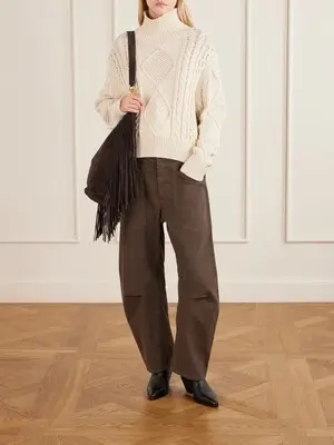 NILI LOTAN Asher Fringed Suede Shoulder Bag