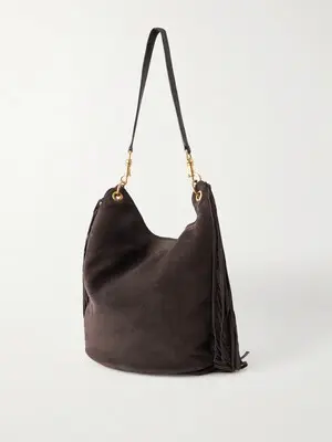 NILI LOTAN Asher Fringed Suede Shoulder Bag