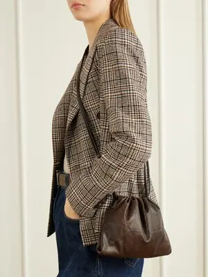 Brunello Cucinelli Monili-embellished Lizard-effect Leather Shoulder Bag