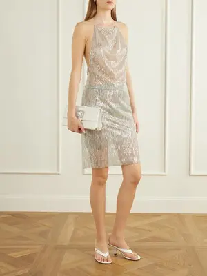 ILKYAZ OZEL Ani Crystals Embellished Mini Skirt