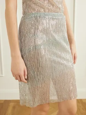 ILKYAZ OZEL Ani Crystals Embellished Mini Skirt