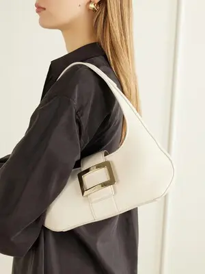 ROGER VIVIER Belle Vivier Mini Leather Shoulder Bag - Neutrals