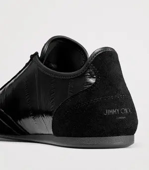 JIMMY CHOO Sunny F Paneled Low Top Sneakers - Black