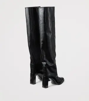 JIMMY CHOO Caly 85 Leather Over-the-knee Boots