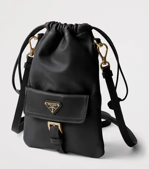 Prada Nappa Leather Drawstring Pouch