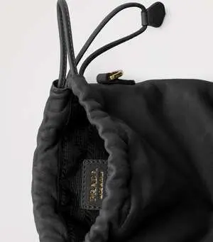 Prada Nappa Leather Drawstring Pouch