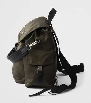 Prada Re-nylon And Leather Explore Backpack