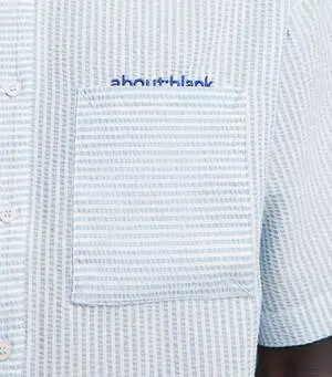 ABOUT:BLANK Seersucker Embroidered Shirt