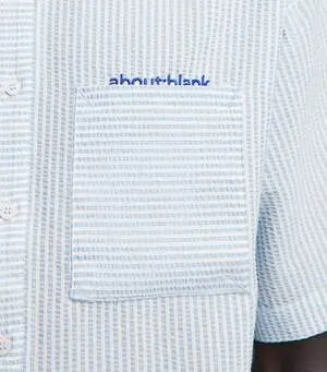ABOUT:BLANK Seersucker Embroidered Shirt