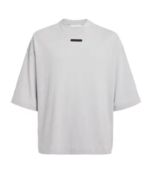 Fear Of God Cotton Boxy Merch T-shirt - Blue