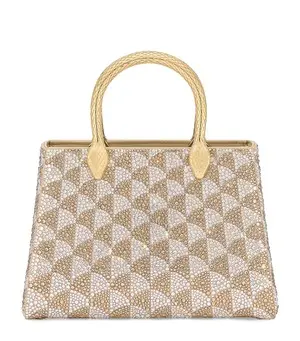 BVLGARI Crystal Serpentine Duo Tote Bag - Silver
