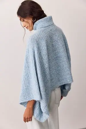 Free People Phoebe Poncho - Denim