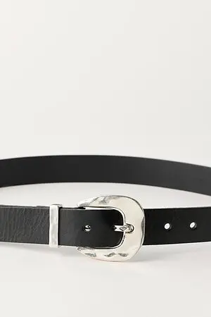 Free People Chapman Leather Belt At - Black