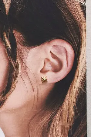 LOCAL ECLECTIC Starburst Flatback Earrings At - Gold